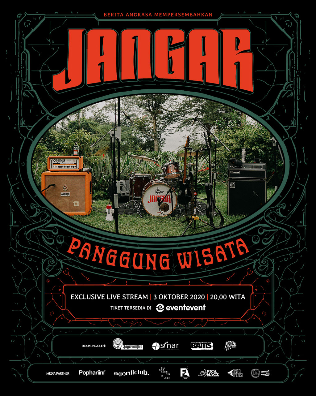 Grup Rock Jangar Gelar Sesi Musik Live di Alam Terbuka